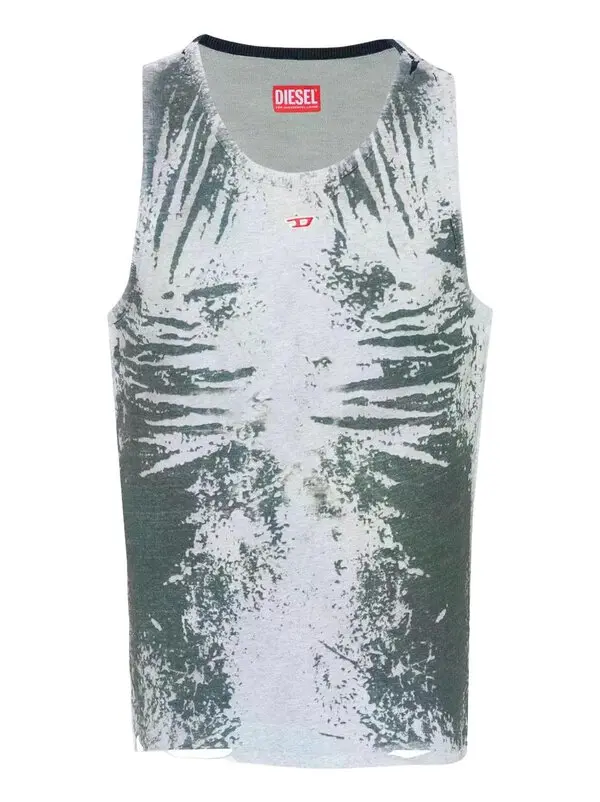 DIESEL® Embroidered-logo Tank Top - Grey
