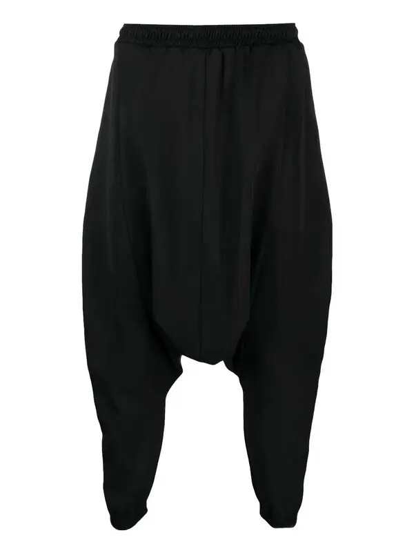 Alchemy Fashions Cropped Drop Crotch Trousers - Black