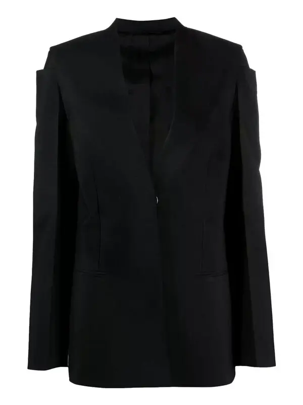 Givenchy Collarless Single-breasted Jacket - Black