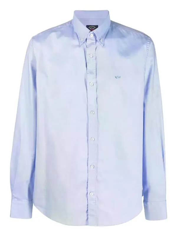 Paul & Shark Embroidered-logo Shirt - Blue