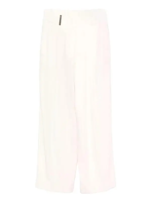 Peserico Pleated Straight-leg Trousers - Neutrals