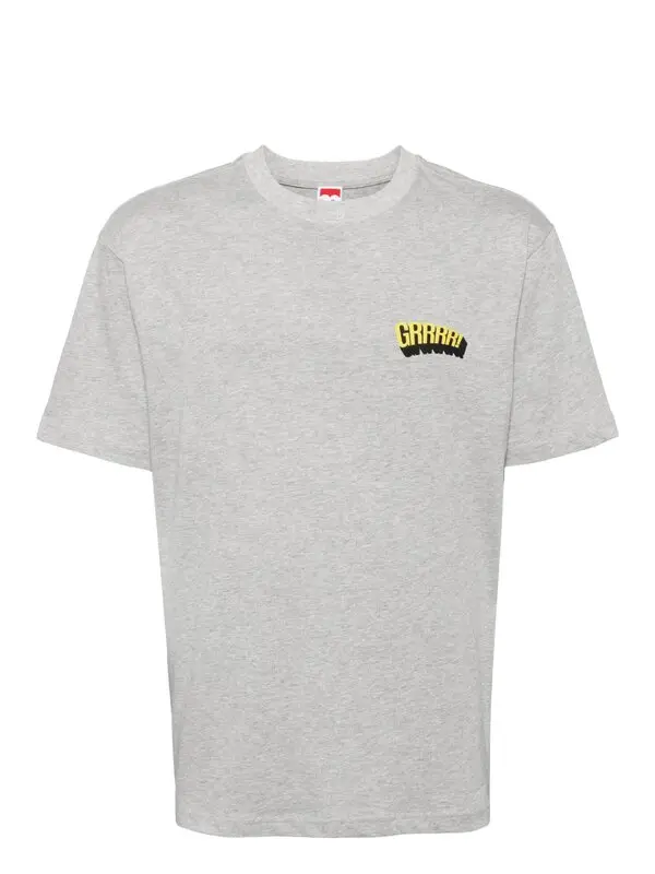 GROUND ZERO Slogan-print Cotton T-shirt - Grey