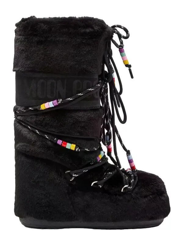 Moon Boot Icon Faux-fur Snow Boots - Black