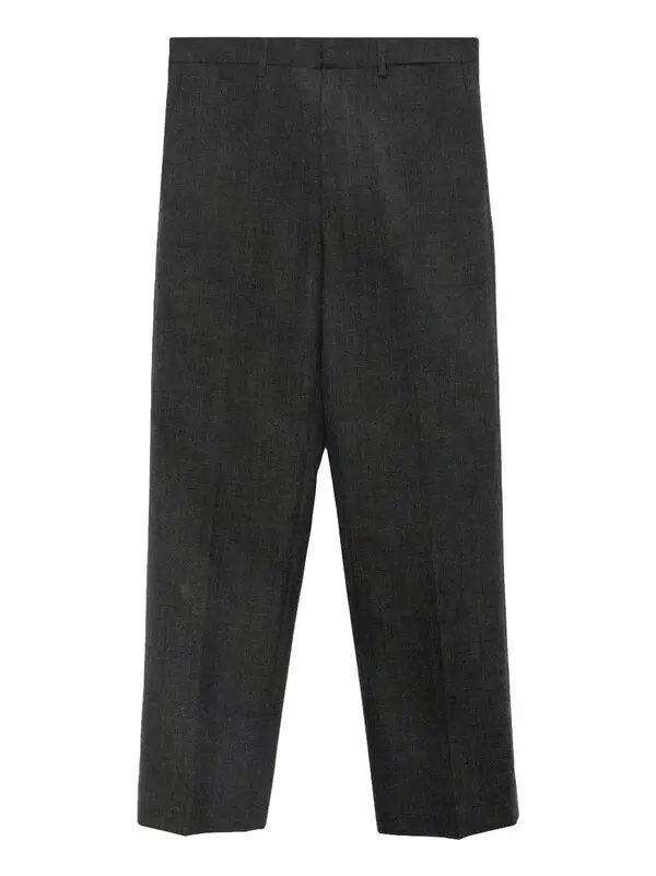 Miu Miu Logo-patch Trousers - Grey