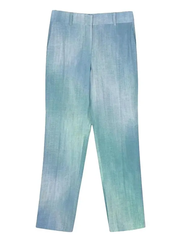 Ermanno Scervino Pressed-crease Tailored Trousers - Blue