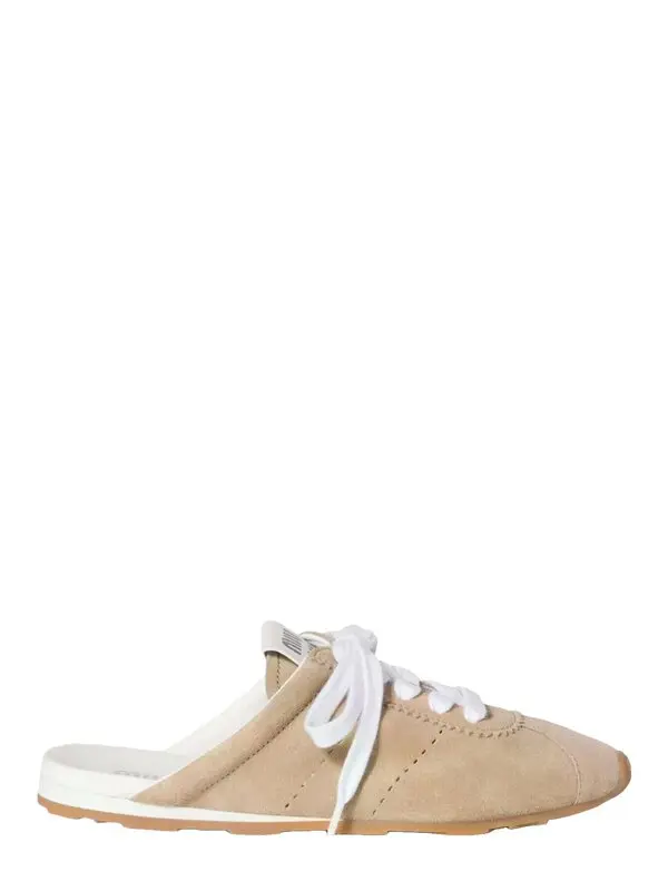 Miu Miu Suede Sneakers - Neutrals