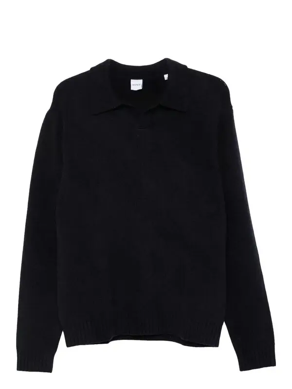 Aspesi Fine-knit Polo Top - Blue