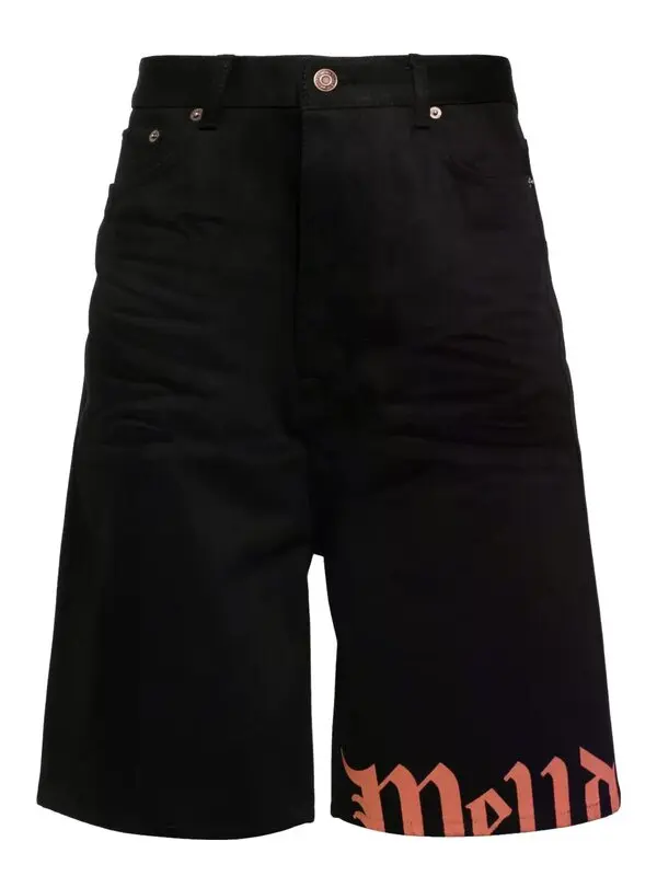 We11Done Logo-print Bermuda Shorts - Black