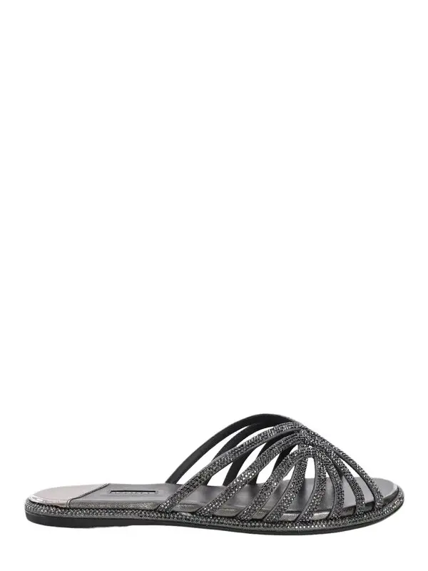 LE SILLA Embrace Raffia Sandals - Silver