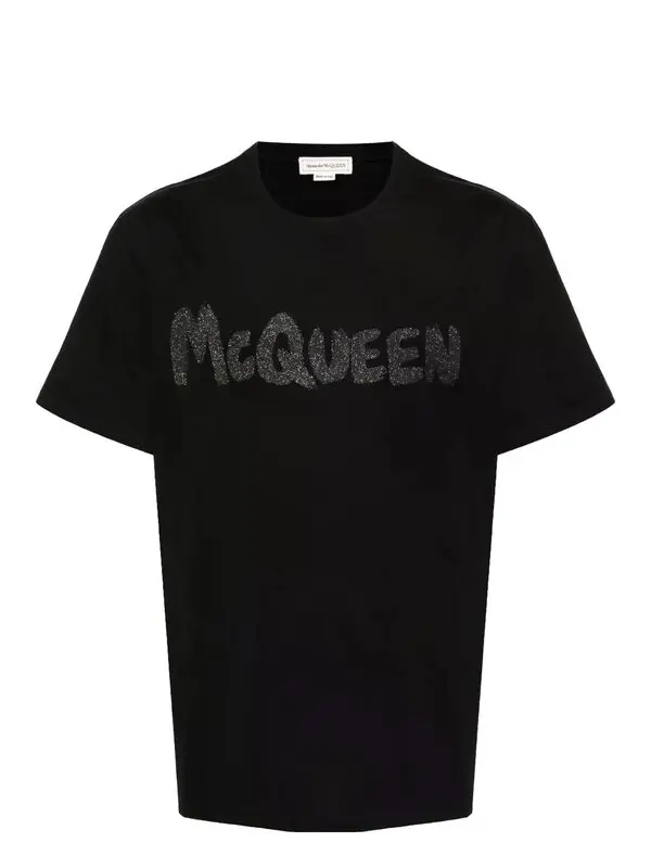 Alexander McQueen Logo-print Cotton T-shirt - Black