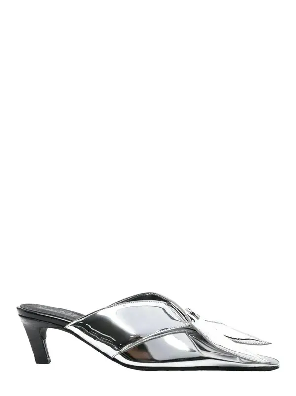 GMBH 65mm Zina Mules - Silver