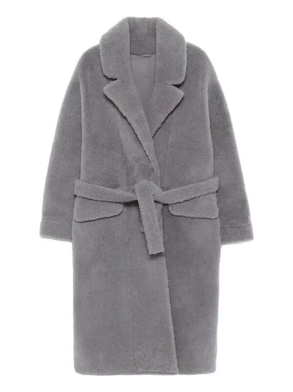 MANOKHI Myah Shearling Coat - Grey