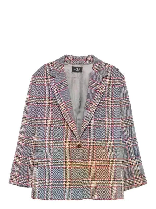 A.M.G. Checked Blazer - Blue