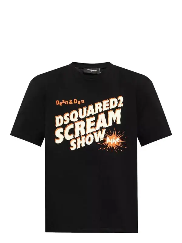 Dsquared2 Scream Show Cotton T-shirt - Black