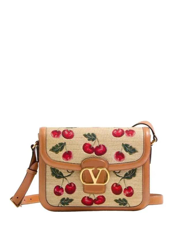 Valentino Garavani 9to5 Cherryfic Motif Shoulder Bag - Neutrals