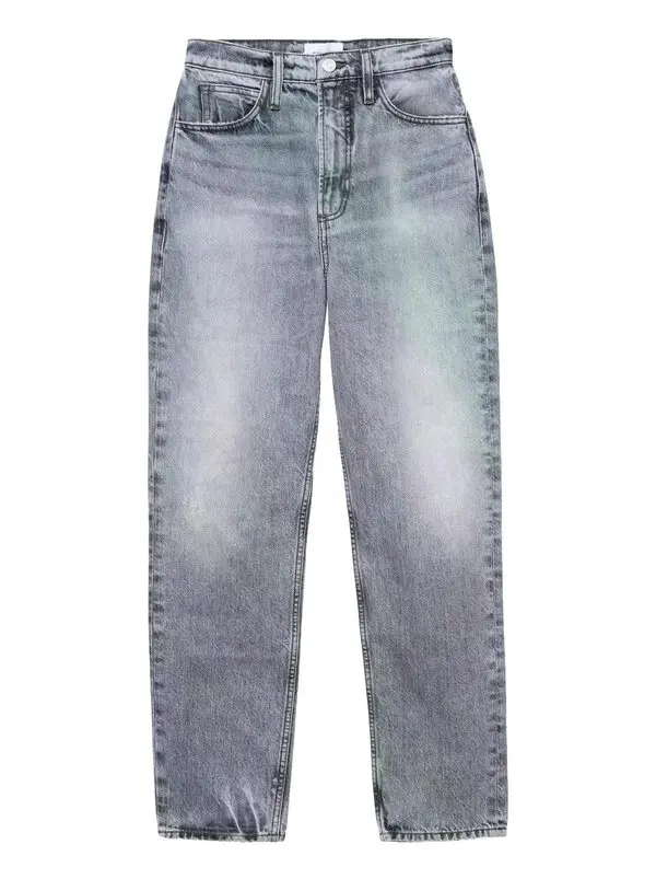 FRAME Mid-rise Straight Leg Jeans - Grey