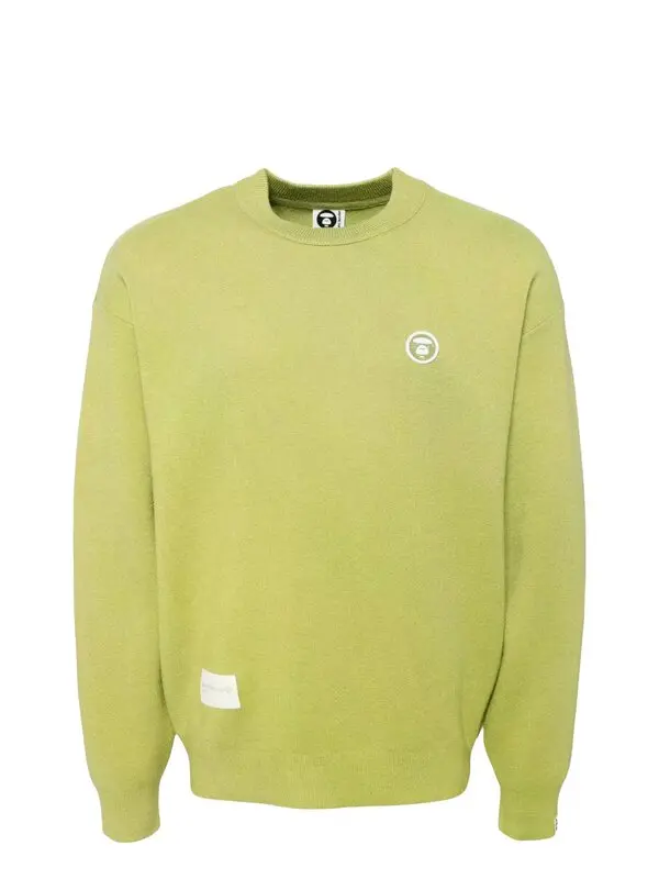 AAPE BY *A BATHING APE Moonface Logo Jumper - Green