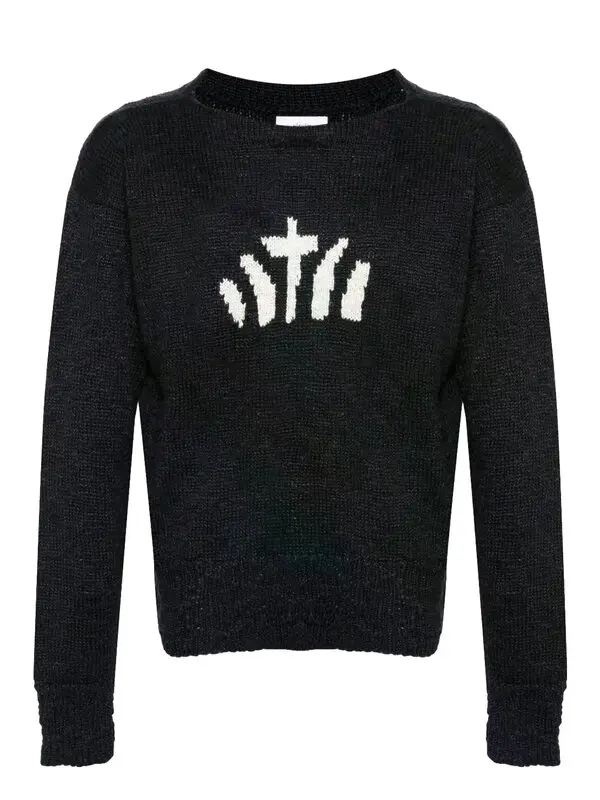 Visvim Intarsia-knit Silk-blend Jumper - Blue