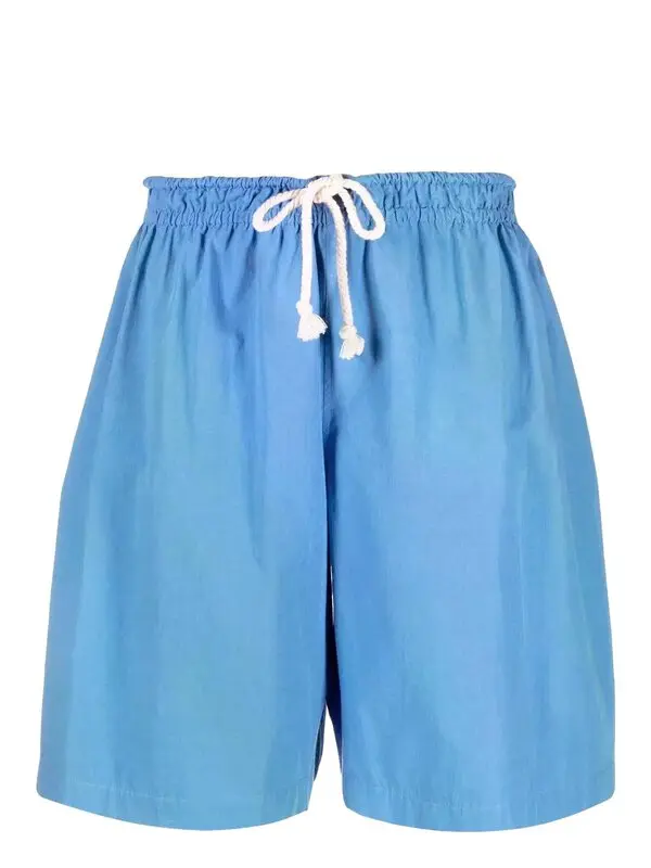 JIL SANDER Drawstring-waist Cotton Shorts - Blue