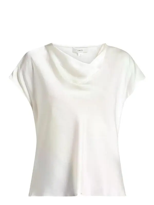 Vince Cowl-neck Silk Blouse - Neutrals