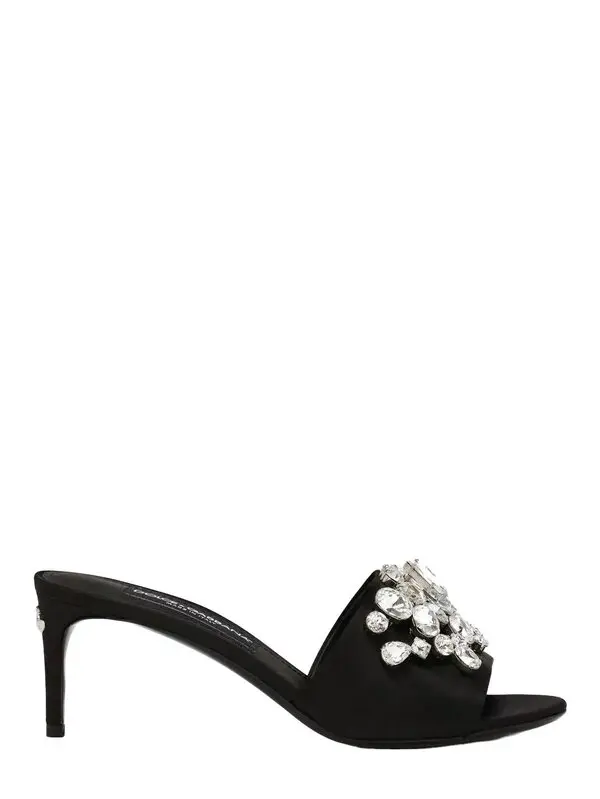 Dolce & Gabbana 60mm Crystal-embellished Mules - Black