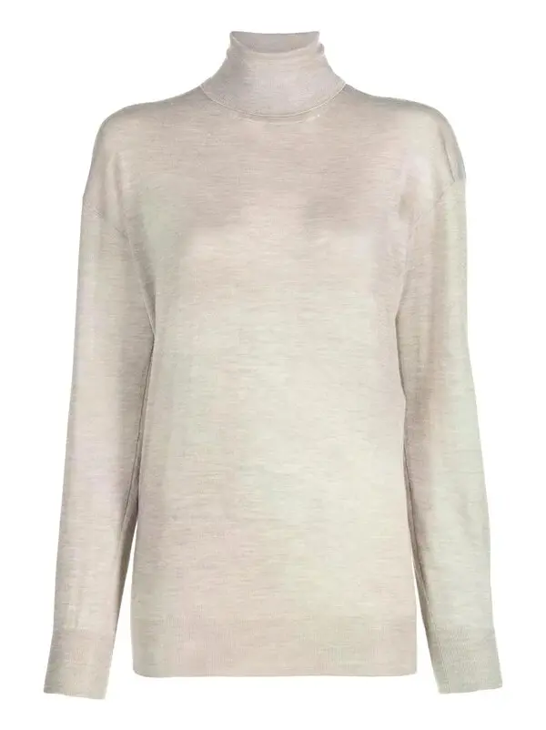 TOM FORD Ribbed-knit Roll Neck Sweater - Neutrals