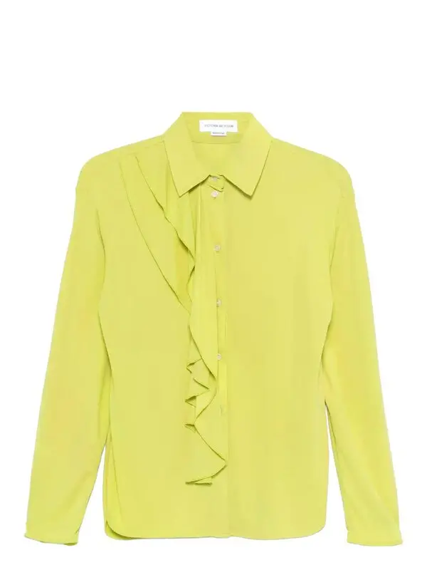 Victoria Beckham Crepe Shirt - Yellow