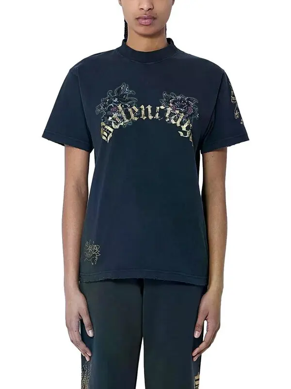 Balenciaga Printed T-shirt - Black