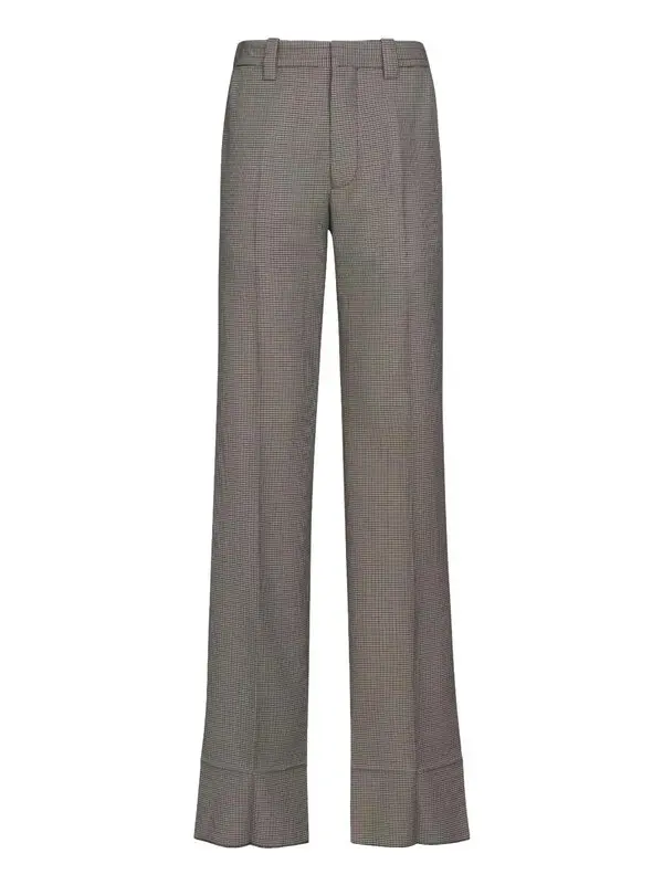 Marni Houndstooth Straight-leg Trousers - Black
