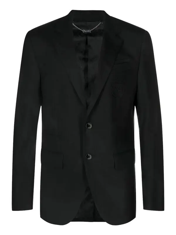 BILLIONAIRE Crest-motif Single-breasted Blazer - Black