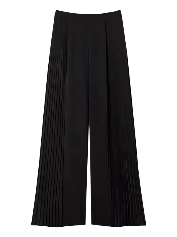 TWINSET Pleated Palazzo Trousers - Black