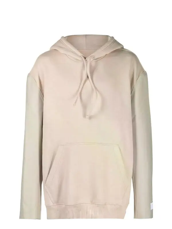 MAISON MARGIELA Logo-appliqué Contrast-sleeve Hoodie - Neutrals