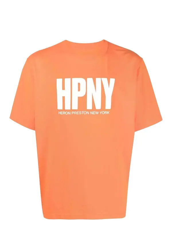Heron Preston Hpny Print Crew Neck T-shirt - Orange