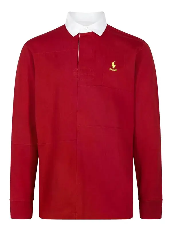 PALACE X Ralph Lauren Pieced Rugby Shirt - Red