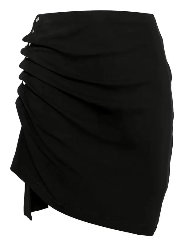 Rabanne Pleated Miniskirt - Black