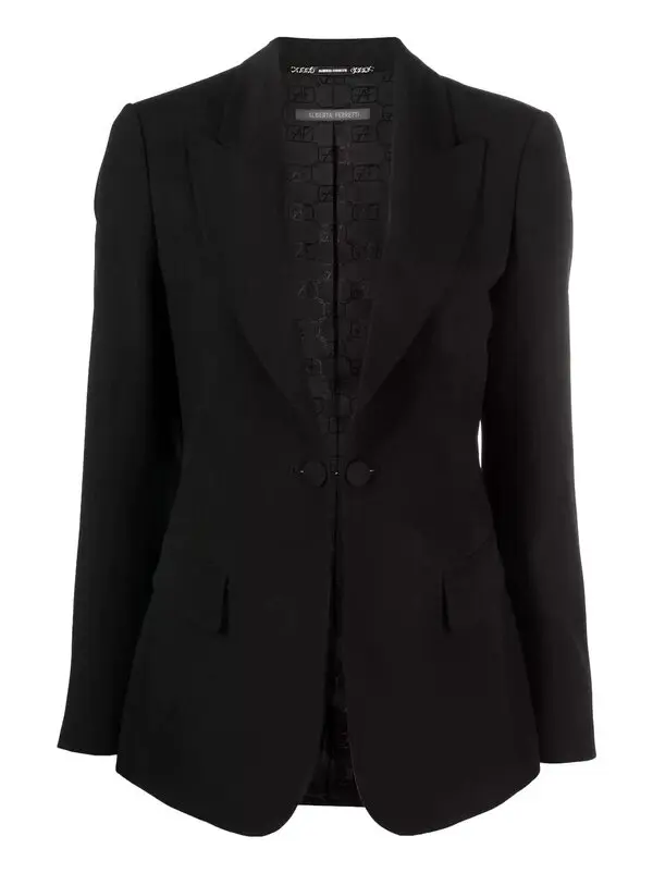Alberta Ferretti Peak-lapel Single-breasted Blazer - Black