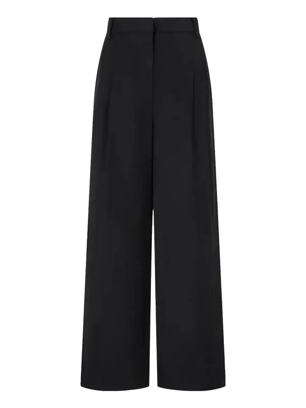 STUDIO TOMBOY Wool Two-tuck Trousers - Black