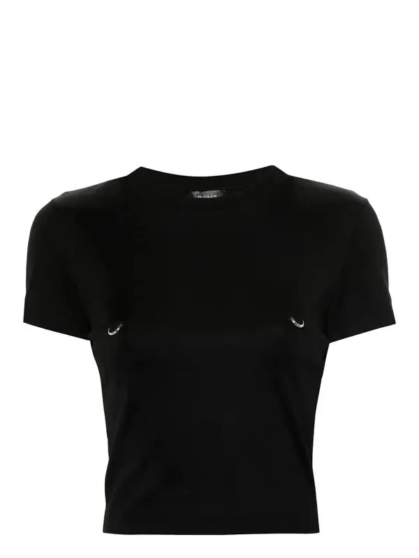 MUGLER Pierced Baby T-shirt - Black
