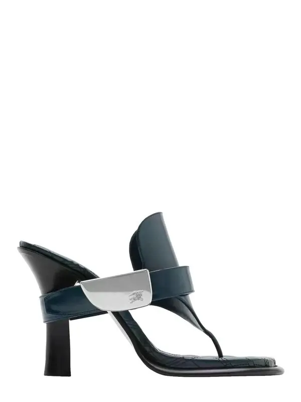 Burberry Leather Bay Sandals - Blue