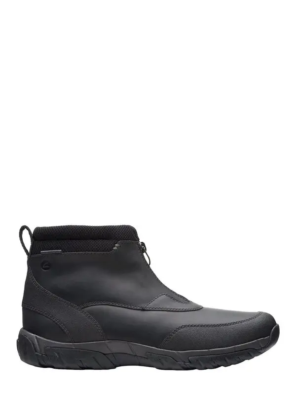 Clarks Grove Leather Boots - Black