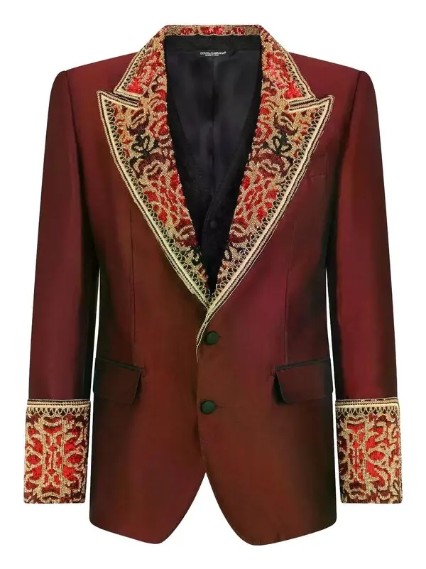 Dolce & Gabbana Sicilia-fit Rhinestone-embellished Tuxedo Suit - Red