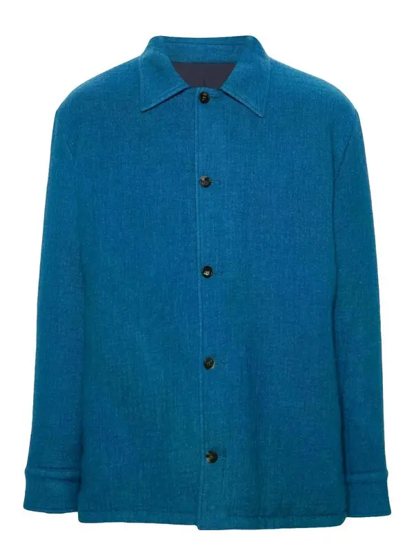 Gabriela Hearst Argus Reversible Shirt Jacket - Blue