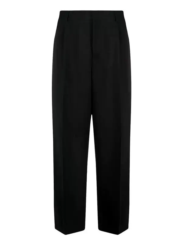 Versace Wool Tailored Trousers - Black
