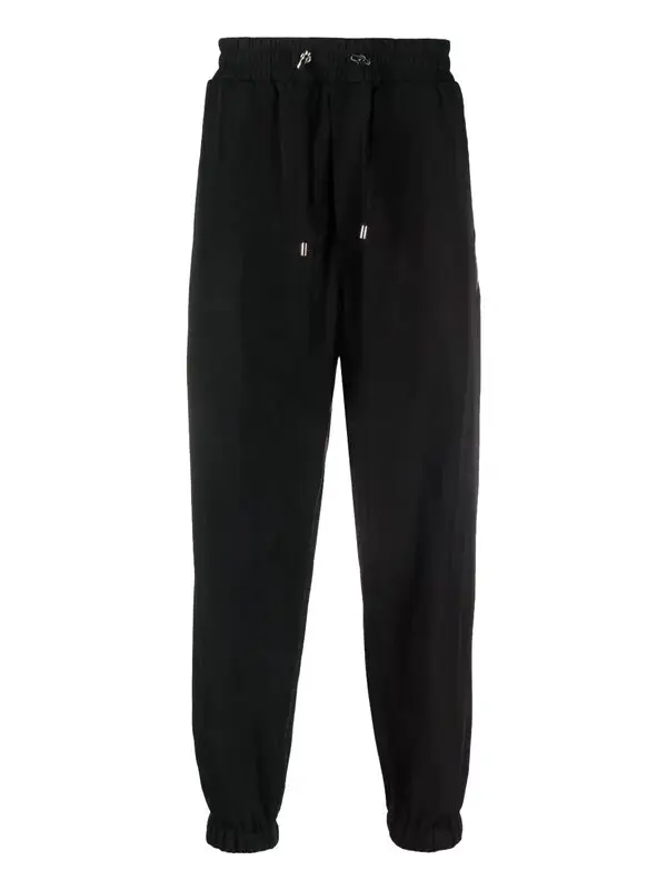 Balmain Fluid Cotton Track Pants - Black