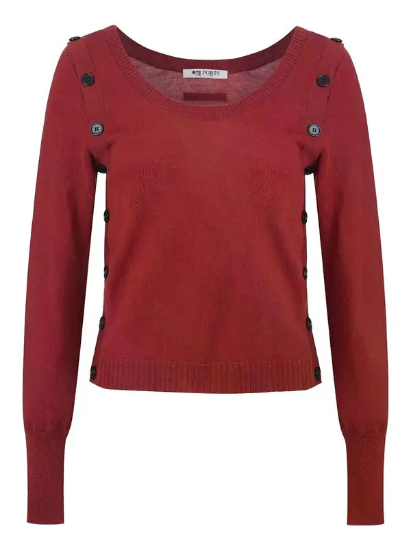Ports 1961 Button-detail Jumper - Red