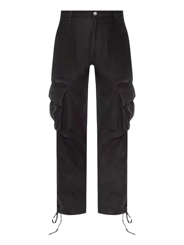Rhude Straight-leg Cargo Trousers - Black