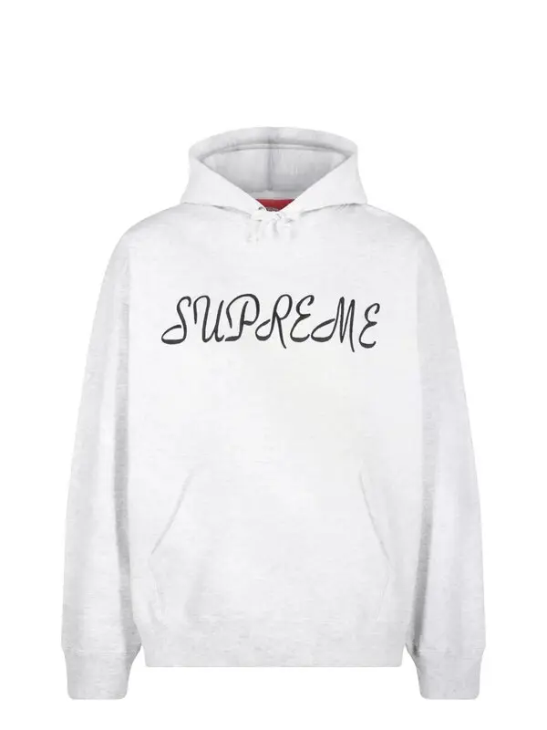 Supreme Script Logo Hoodie - Grey