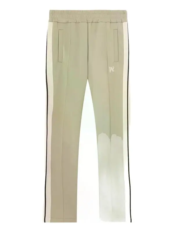 Palm Angels Monogram-embroidered Striped Track Pants - Grey