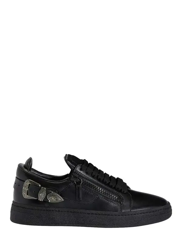 GIUSEPPE ZANOTTI Deluxe Double-zip Low-top Sneakers - Black