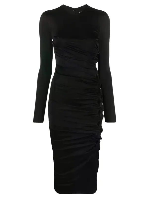 Versace X Dua Lipa Cut-out Midi Dress - Black